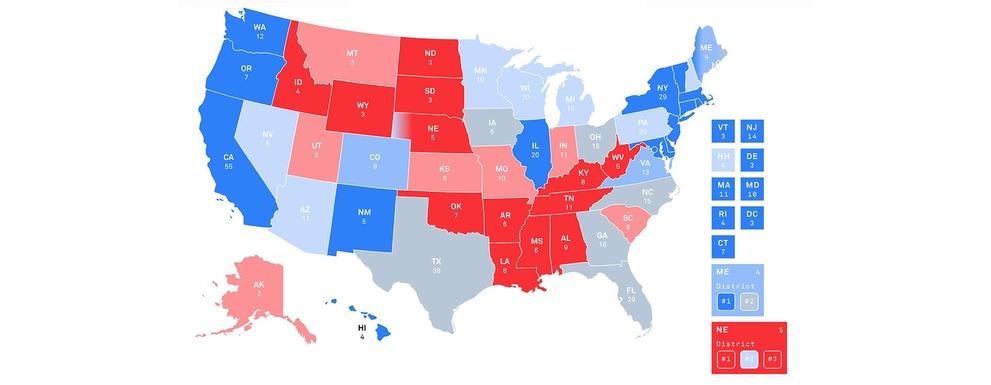 2020 Electoral College Map from PBS NewsHour