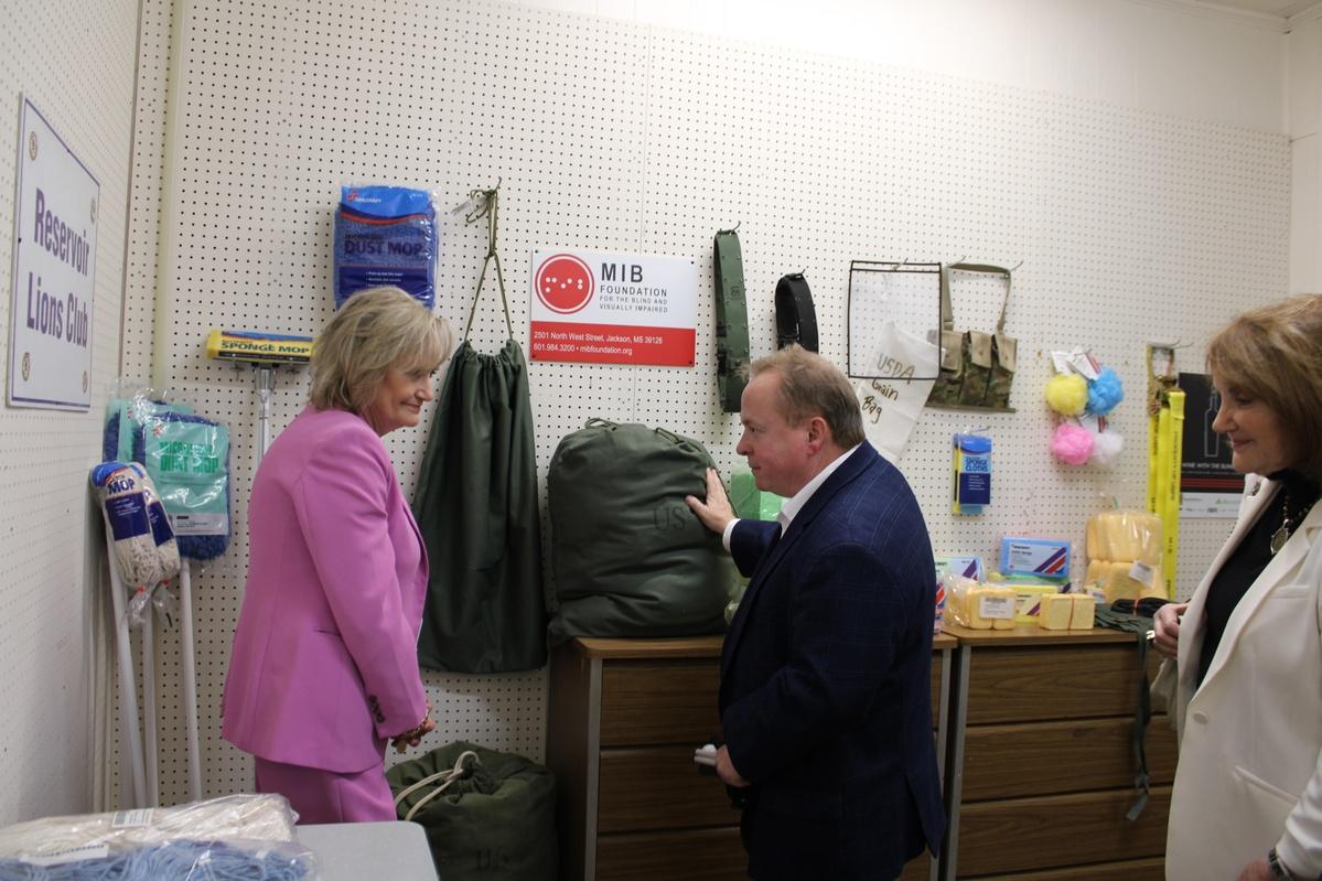 Senator Cindy Hyde-Smith tours the Mississippi Industries for the Blind