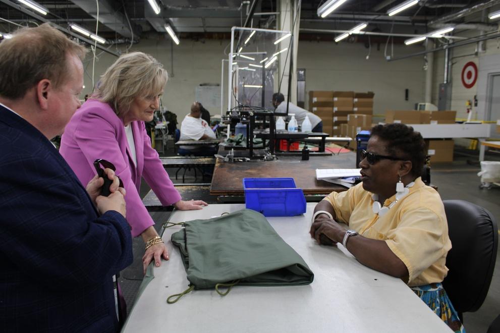 Senator Cindy Hyde-Smith tours the Mississippi Industries for the Blind