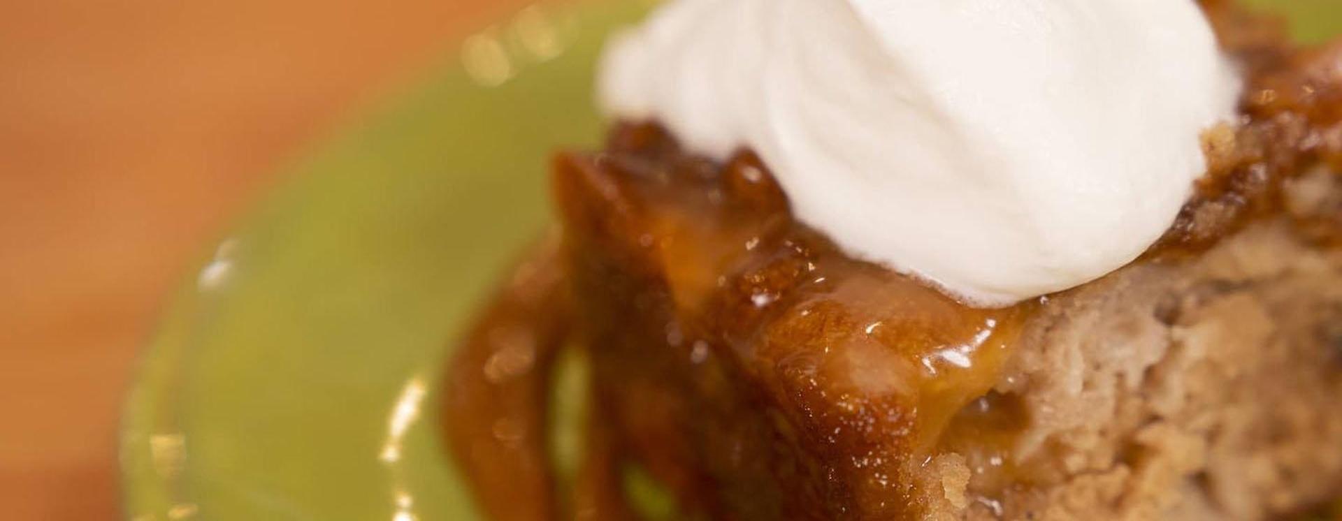 Fresh Apple Cake with Cider Caramel