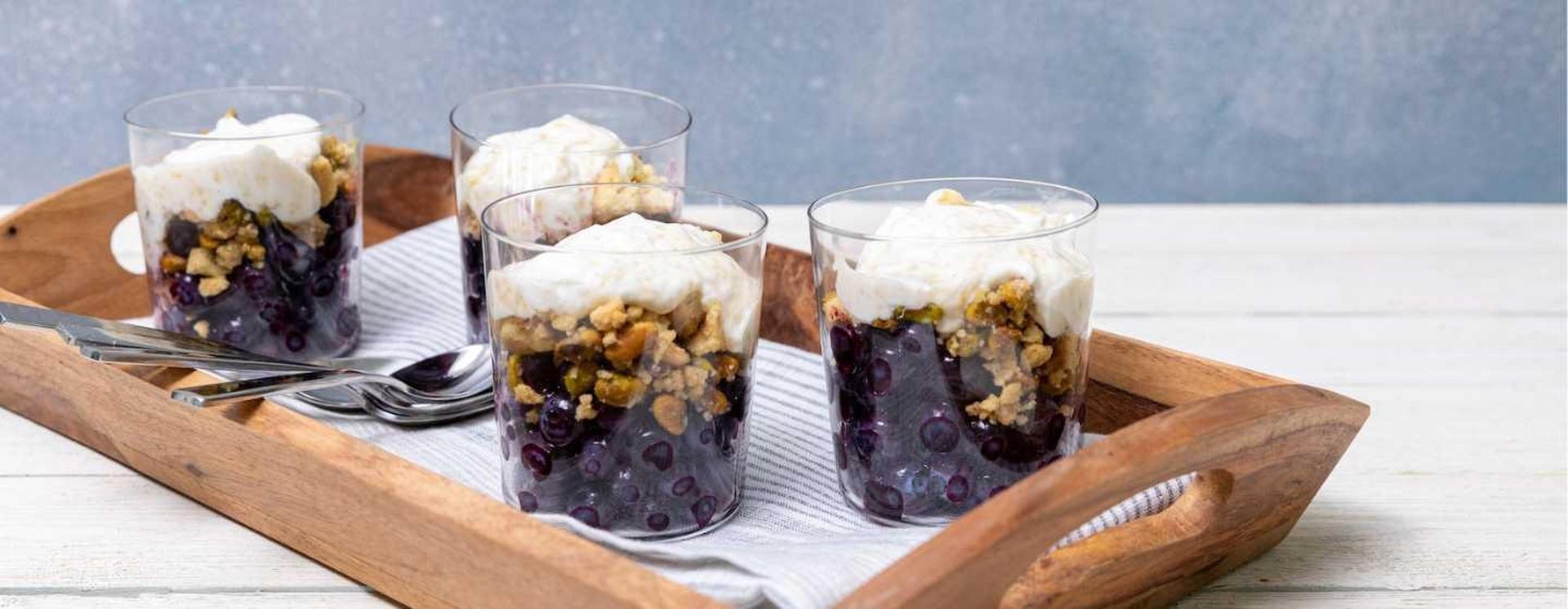 Fresh Blueberry Parfaits with Pistachio Crumble | The Key Ingredient ...