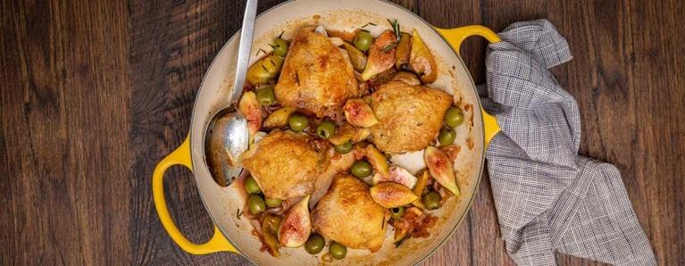 Pan Seared Chicken Thighs With Fig Pan Sauce The Key Ingredient With