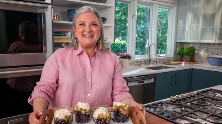 Fresh Blueberry Parfaits with Pistachio Crumble | The Key Ingredient ...