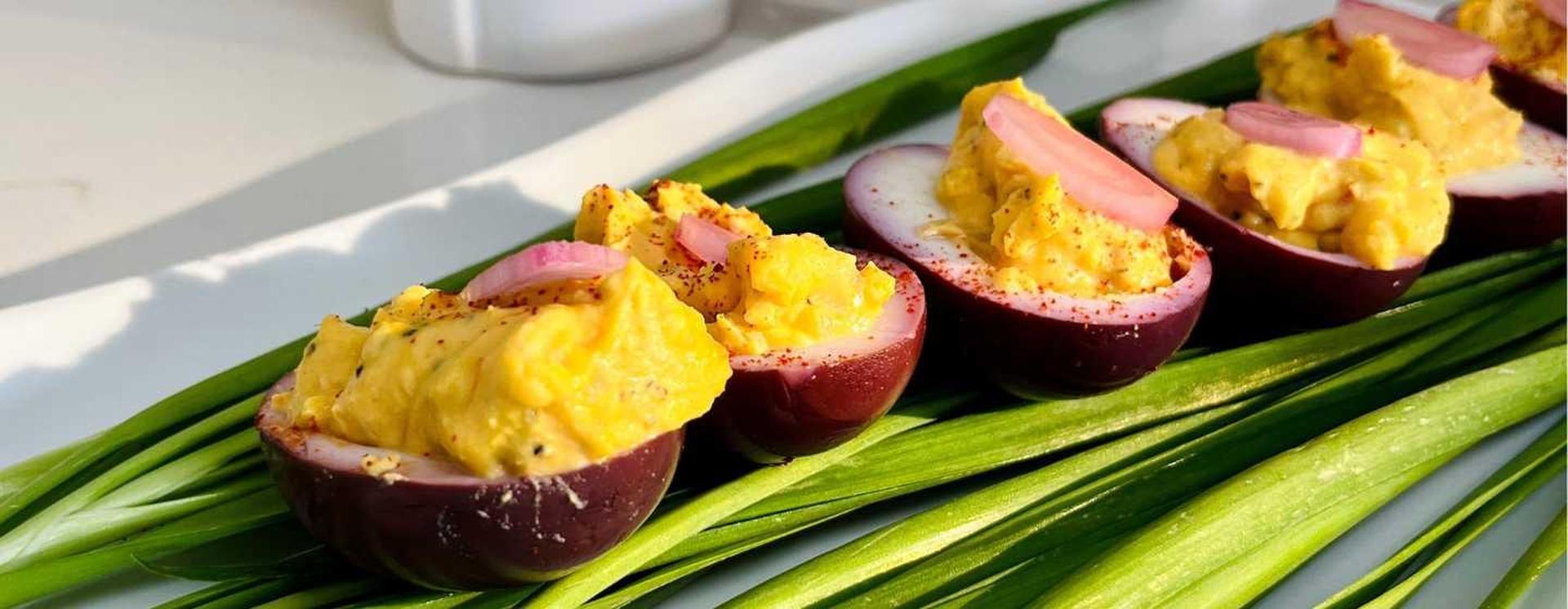 Gabrielle E.W. Carter’s Deviled Pickled Eggs | The Key Ingredient with ...