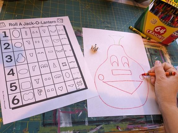 Missy's Roll A Jack-O-Lantern Game