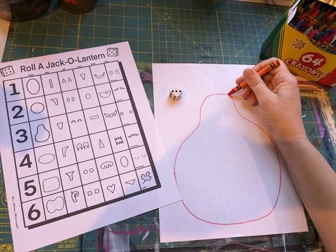 Missy's Roll A Jack-O-Lantern Game