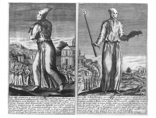 A Flagellant Master Leads his Band of Followers through a City, from ...