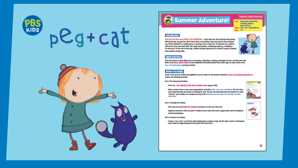 Peg + Cat: Big Problems - Activity Plan | PBS KIDS Summer Adventure ...