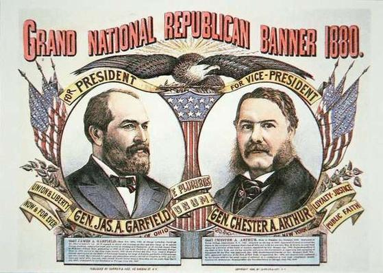 Campaign poster for presidential candidate James A. Garfield (1831-81 ...