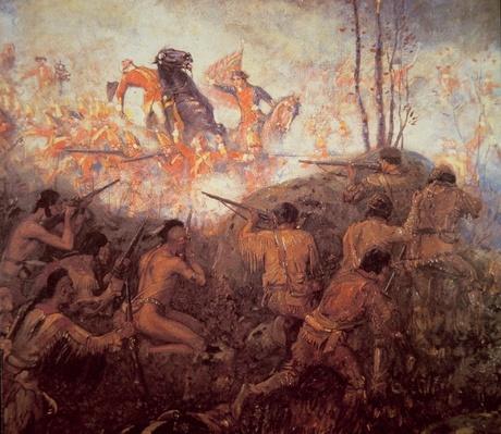 The death of General Braddock near Fort Duquesne | The Arts | Image ...