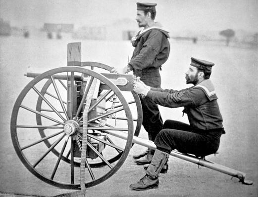 Testing the first Maxim machine gun, 1885 | Social Studies, The Arts ...