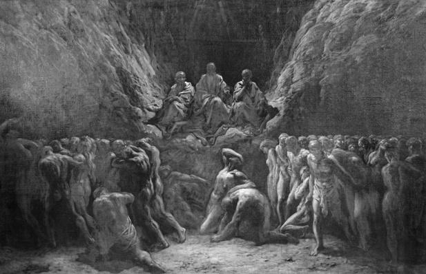 The Last Judgement, known also as The Three Judges of Hell, Minos ...