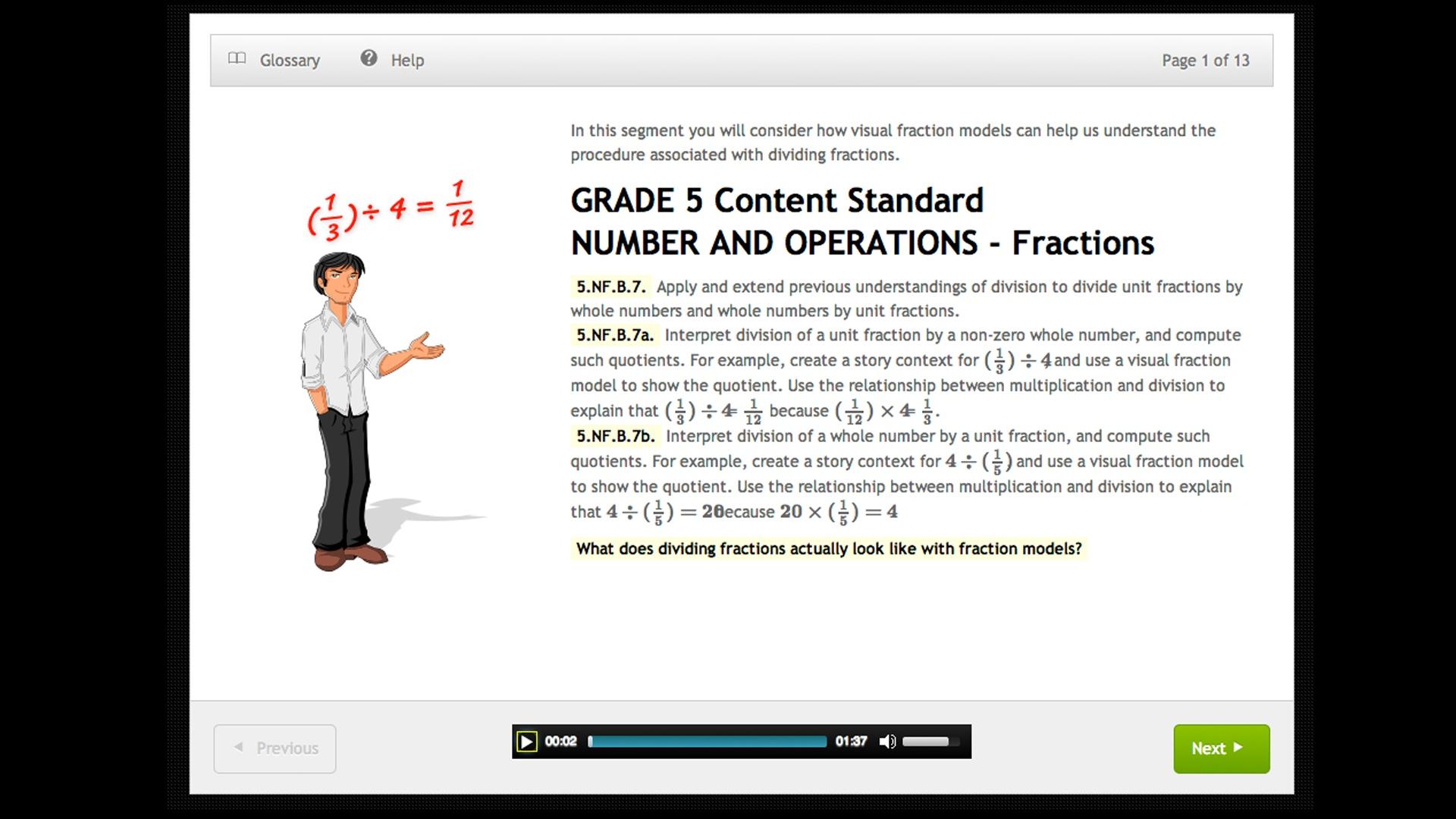 Whole Numbers and Unit Fractions: 5.NF.B.7 | Tennessee Department of ...