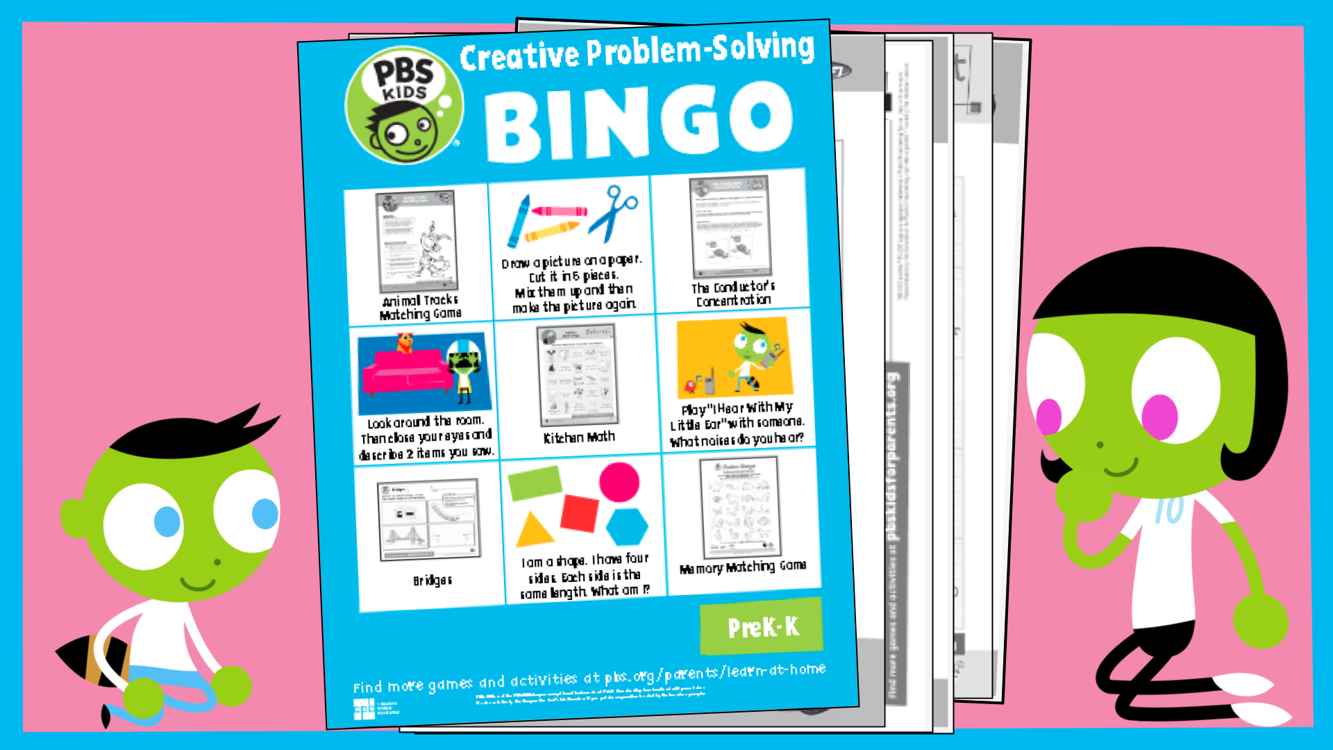 Creative Problem-Solving Bingo: PreK and K | PBS KIDS | PBS LearningMedia