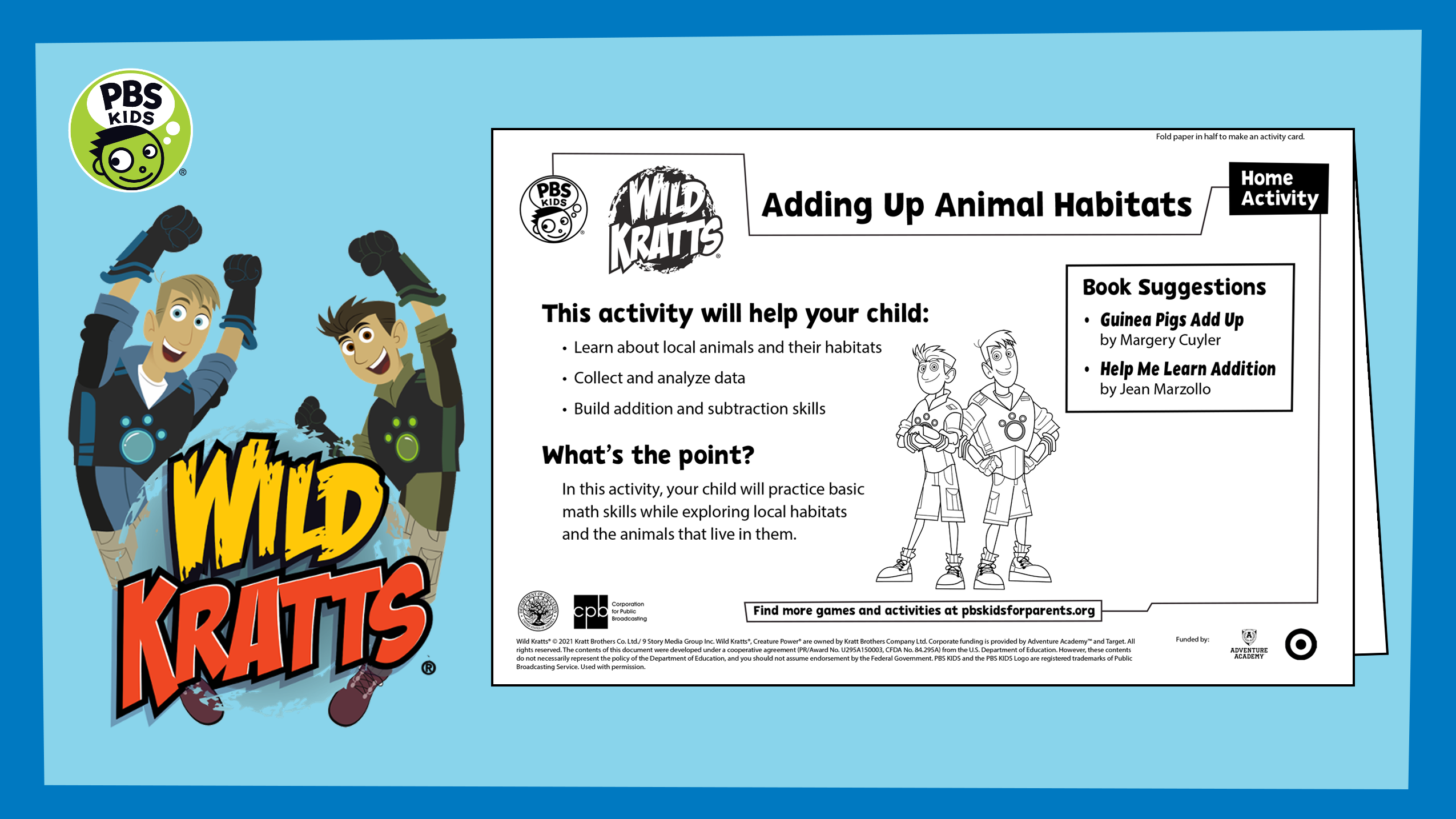 Adding Up Animal Habitats Home Activity I Wild Kratts | PBS LearningMedia