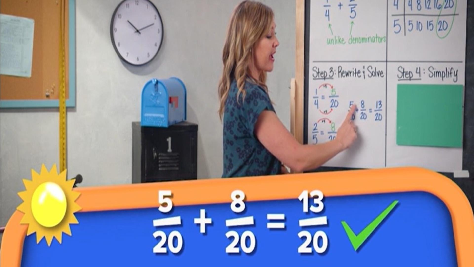 Adding And Subtracting Fractions Rise And Shine Math Time PBS