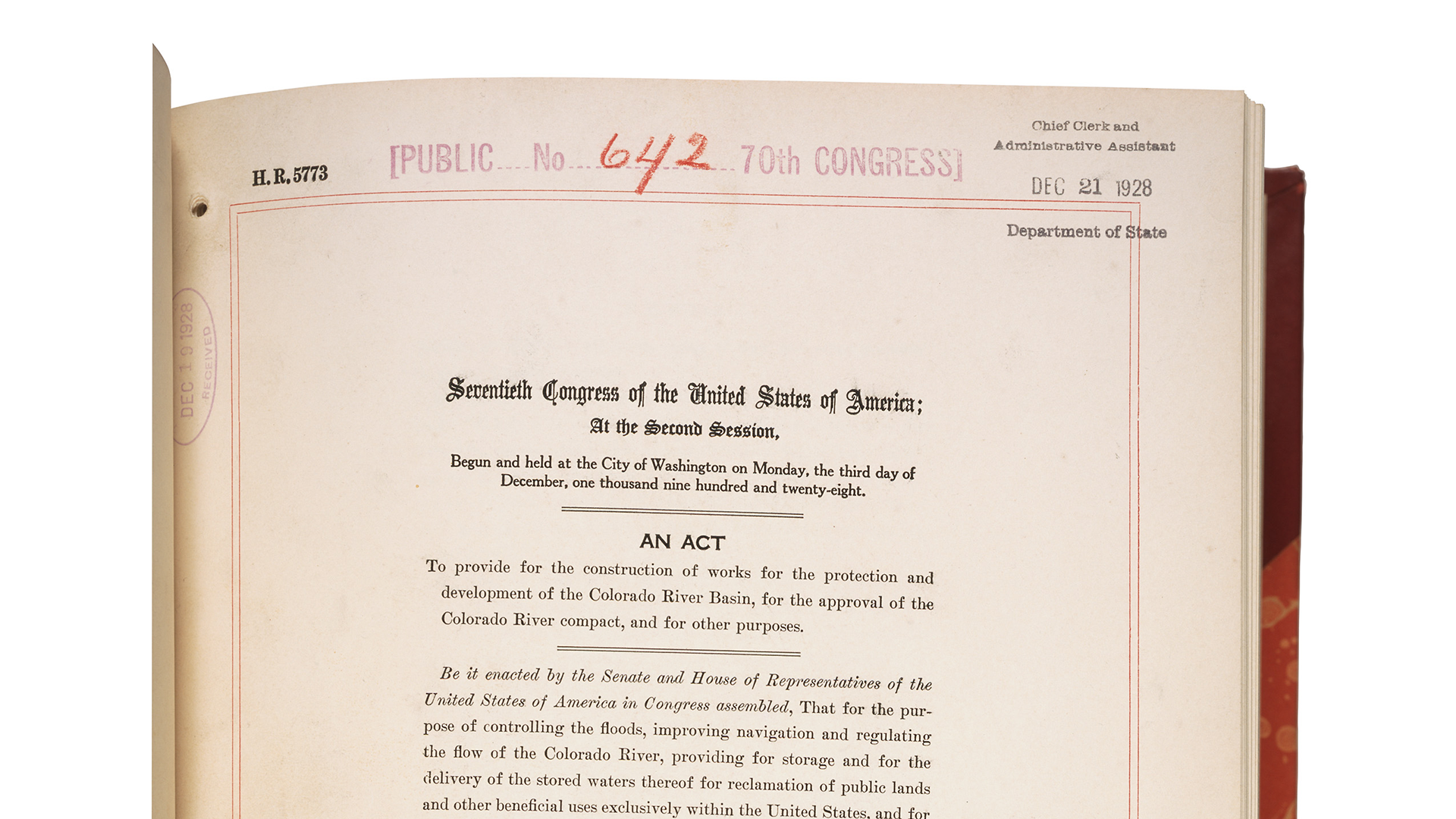 Boulder Canyon Project Act (1928) and Resource Materials | PBS ...