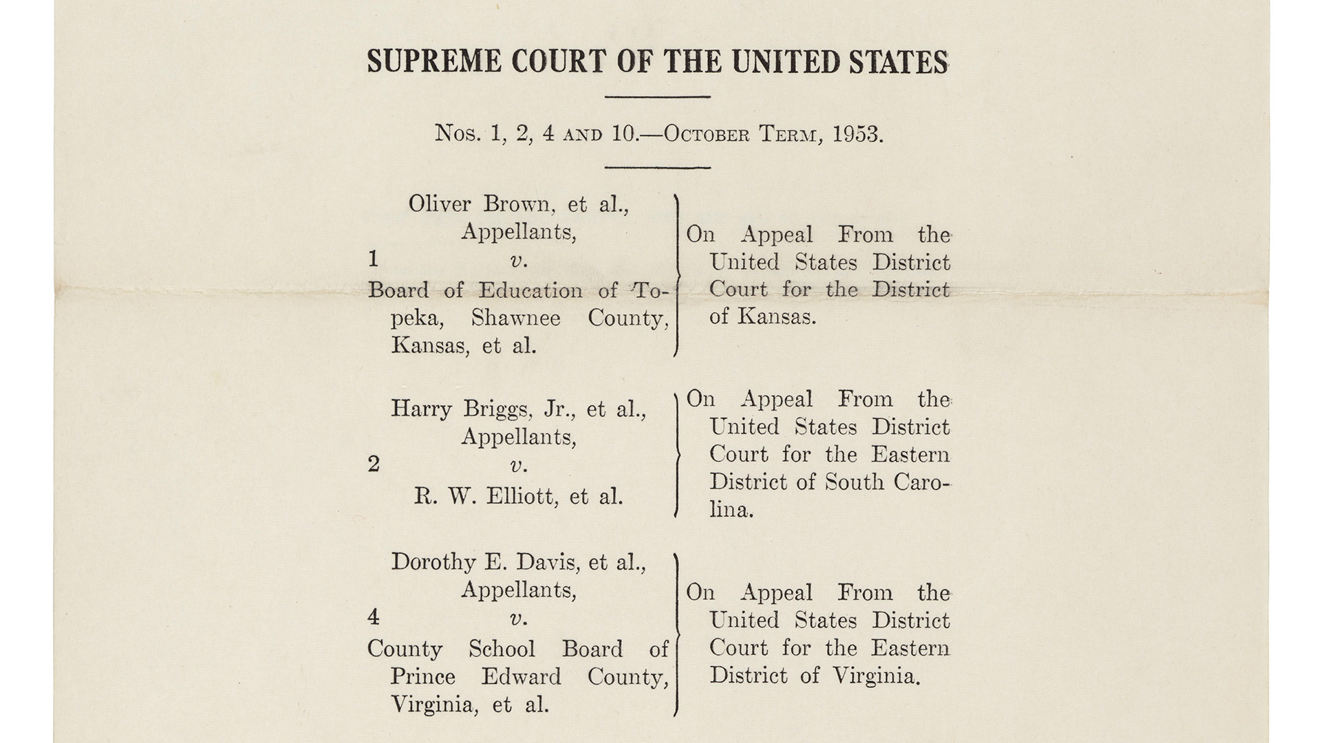 Brown v. Board of Education (1954) and Resource Materials | PBS ...