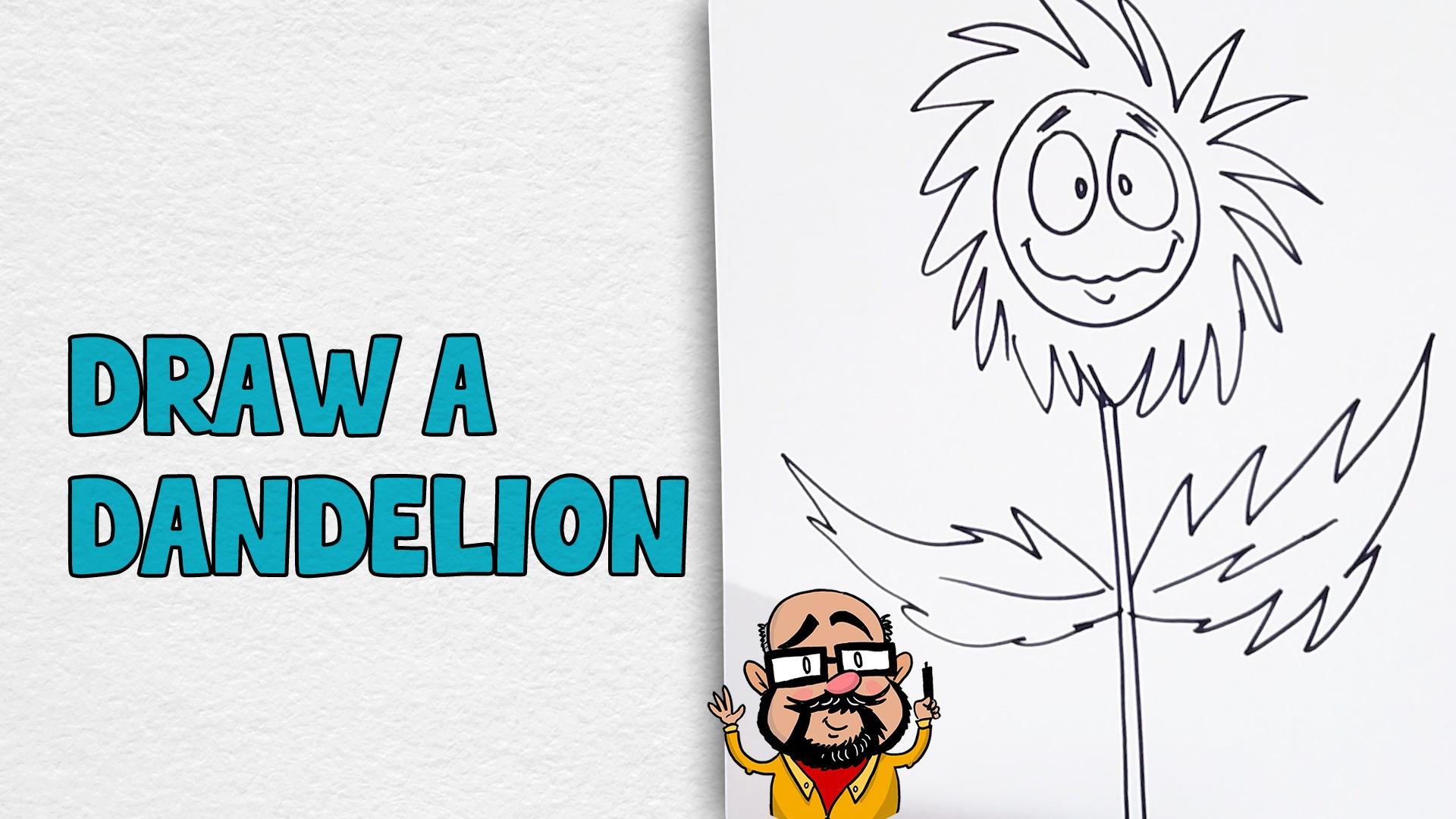 Draw a Dandelion | Cartoon Academy | Grades K-2, 3-5, 6-8 The Arts ...