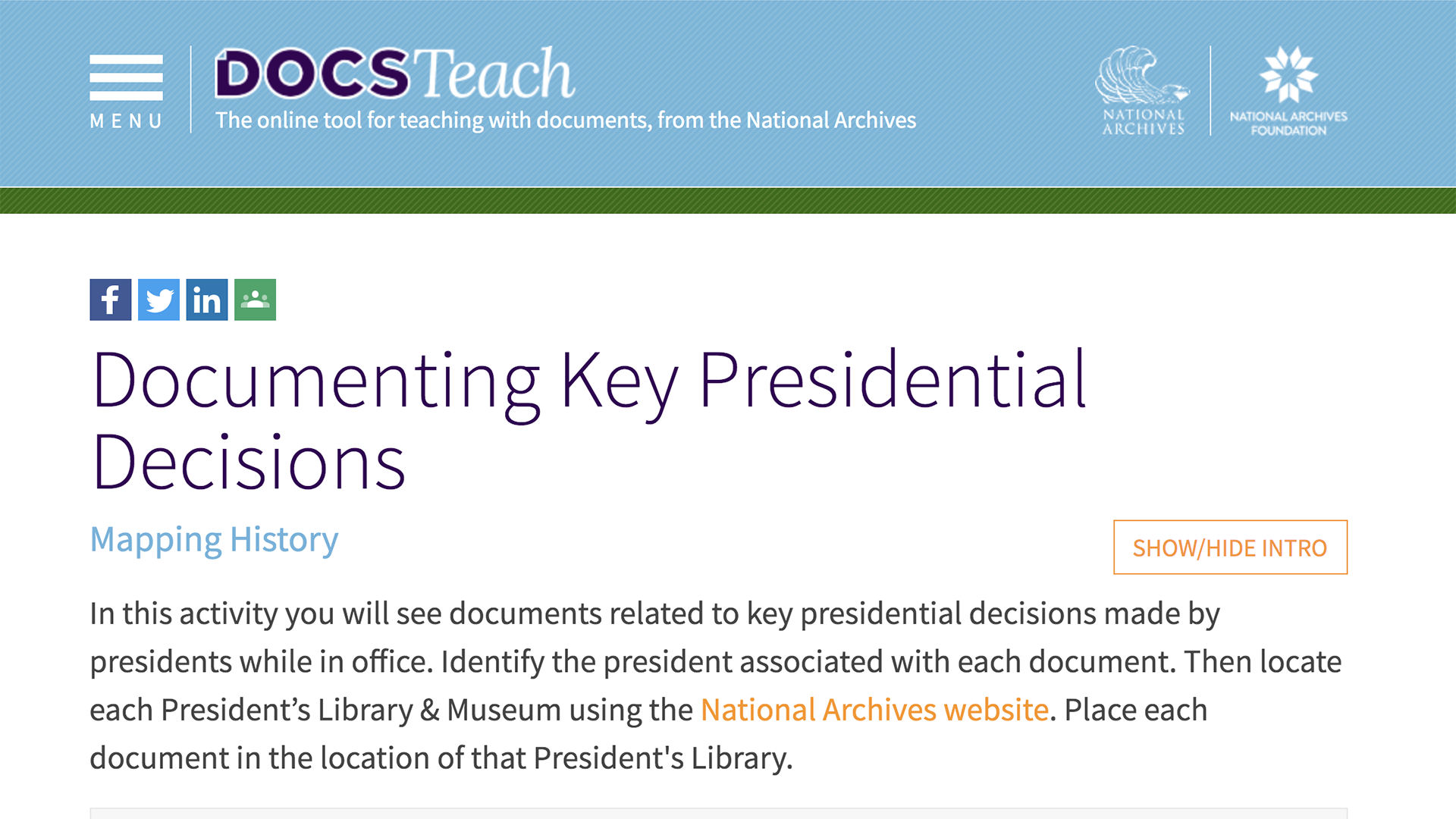 Documenting Key Presidential Decisions | PBS LearningMedia