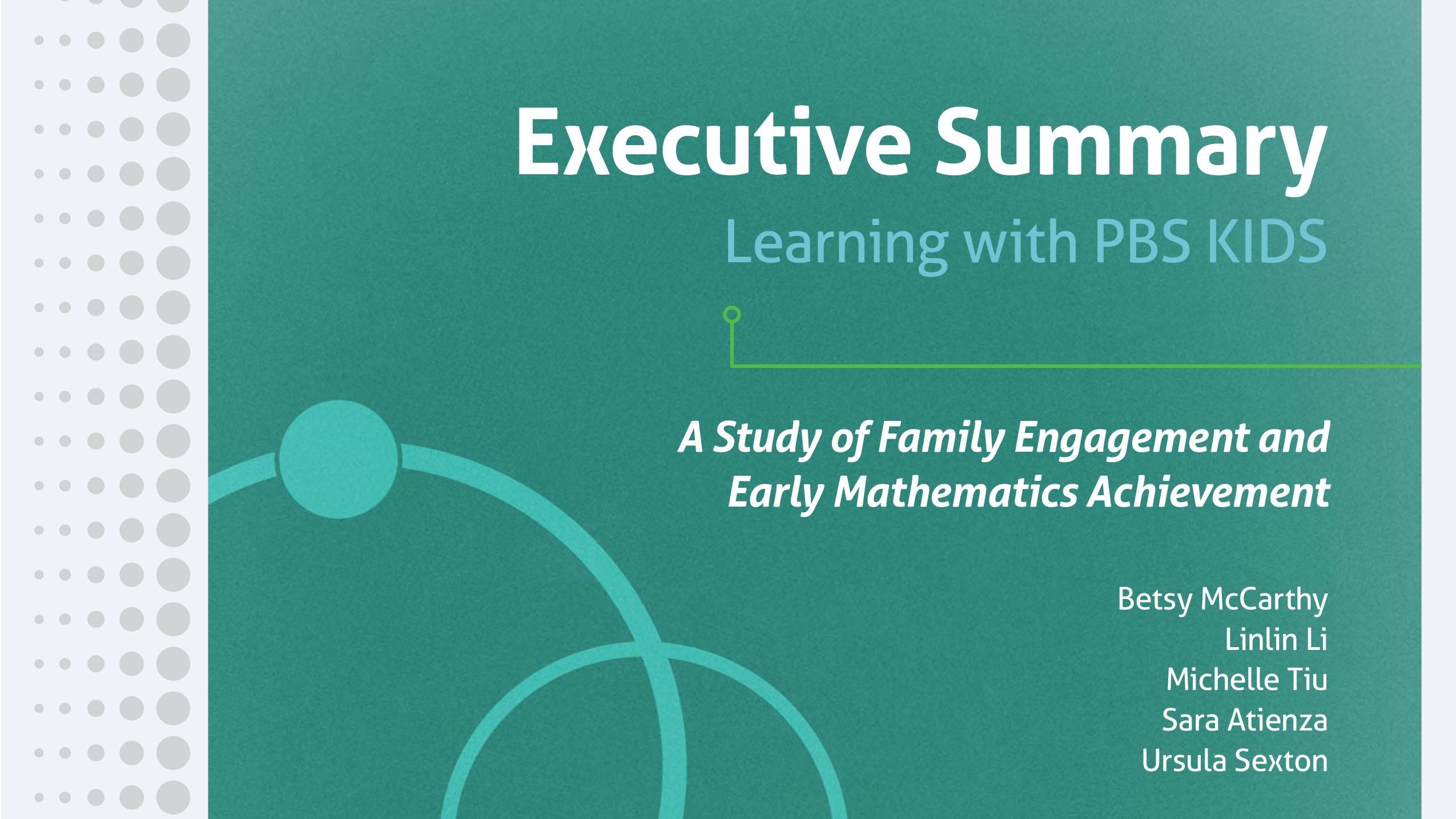 Learning with PBS KIDS: A Study of Family Engagement & Early ...
