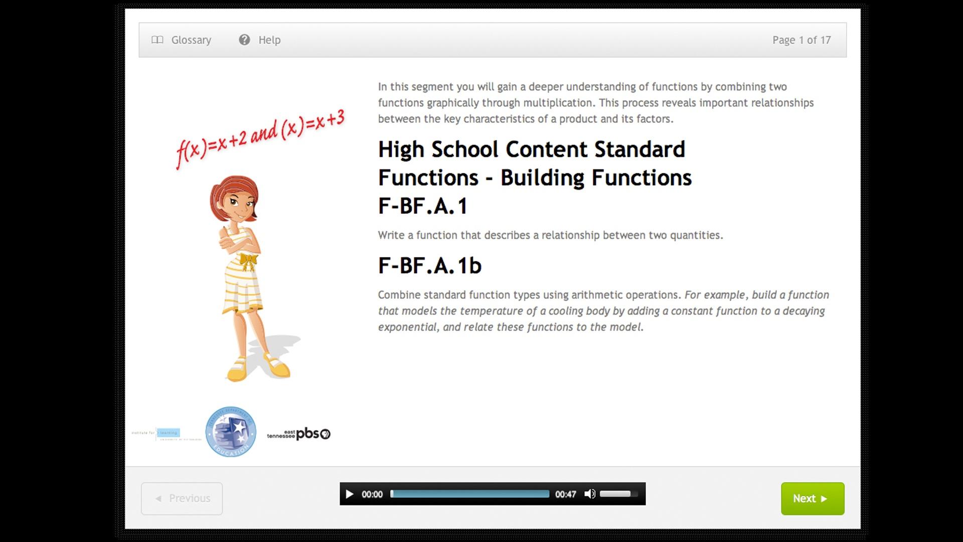 Building Functions: F-BF.A.1b | Tennessee Department of Education | PBS ...