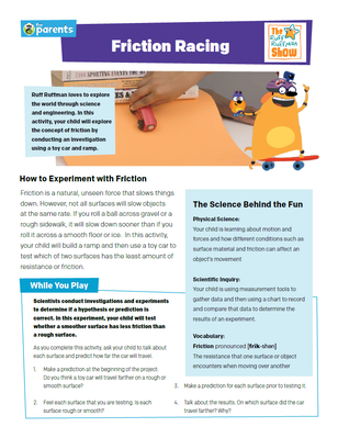 Ruff Ruffman - Friction Racing | Science Crafts for Kids | Science ...