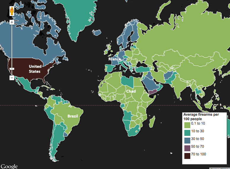 U.S. Gun Homicides: Visualizing the Numbers | The Lowdown | PBS ...