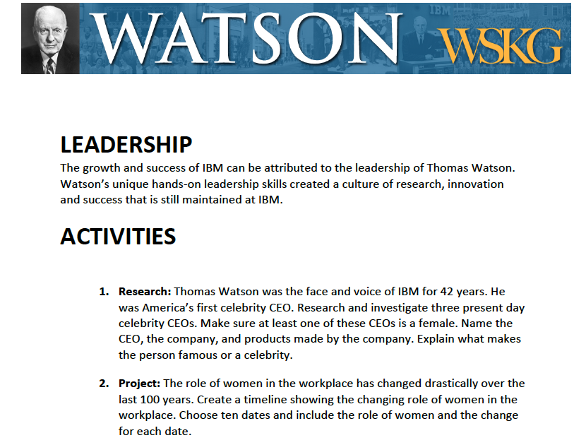 Leadership: Activities | PBS LearningMedia