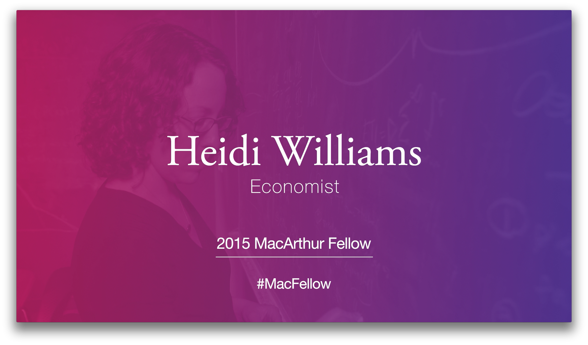 Heidi Williams, Economist | MacArthur Fellows Program | PBS LearningMedia