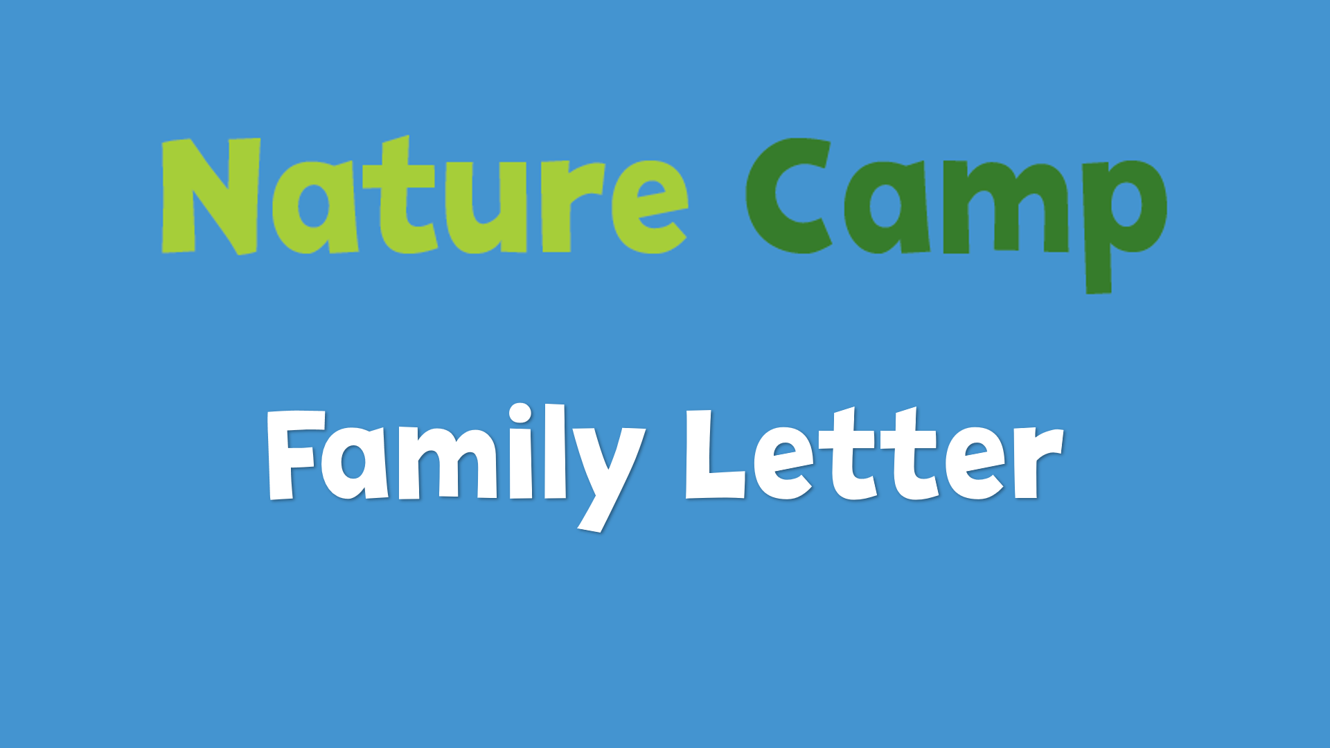 Family Letter: Nature Camp | Ohio Learns 360 | PBS LearningMedia