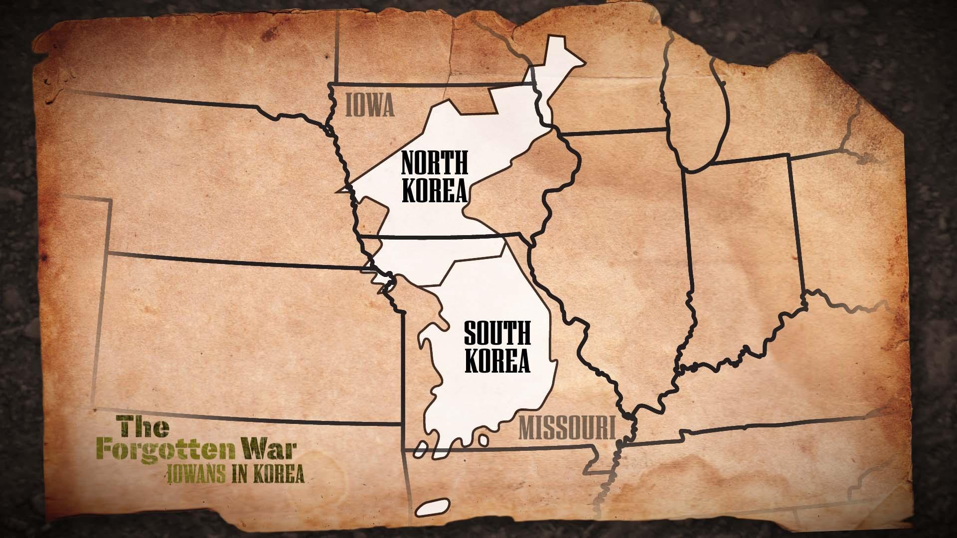 Korea Map: Iowa and Missouri Overlay | Iowans in Korea | Grades 9-12 ...