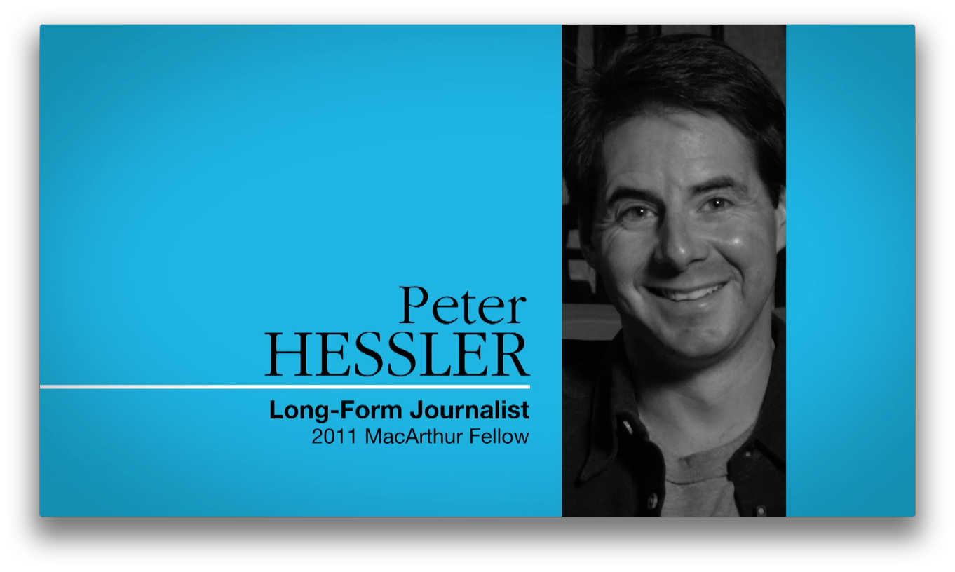 Peter Hessler, Writer and Journalist | MacArthur Fellows Program | PBS ...