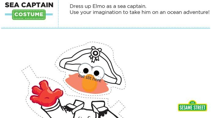 Elmo the Musical: Sea Captain Costume Printable | Sesame Street ...