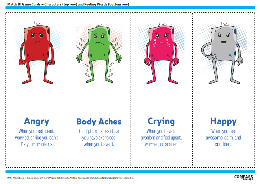Module 1 Printable Match It! Game Cards | COMPASS for Courage | PBS ...