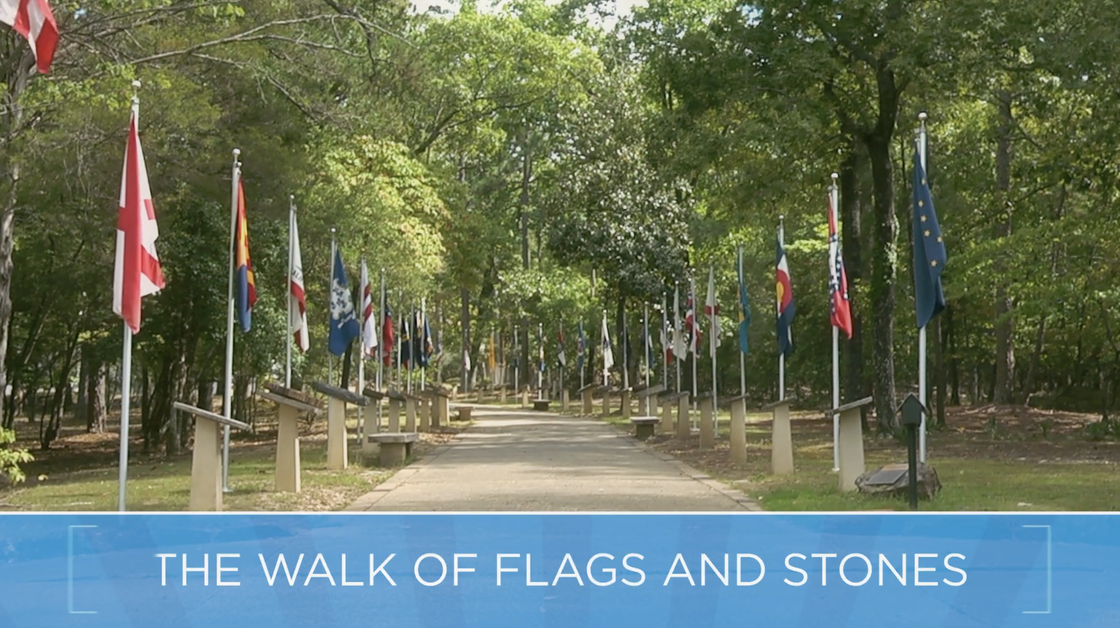 The Walk of Flags and Stones at the Little White House | Warm Springs ...