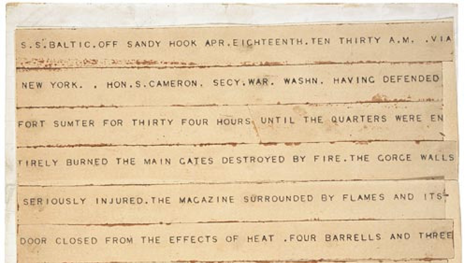 The Surrender of Fort Sumter (1861) and Resource Materials | PBS ...