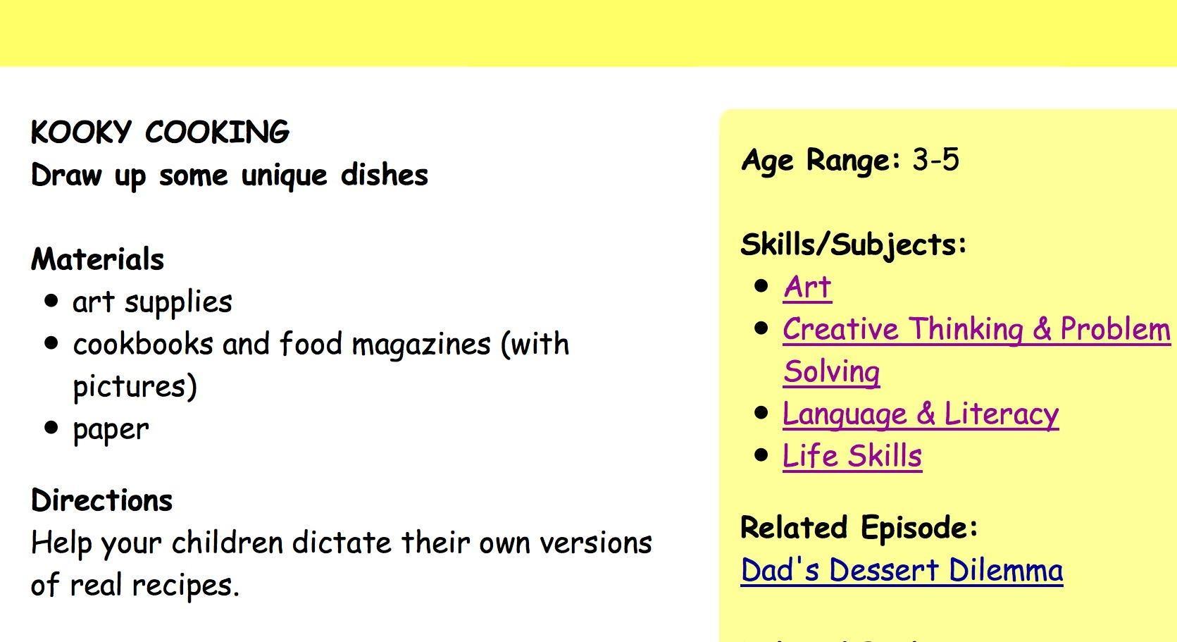 Kooky Cooking | PBS LearningMedia