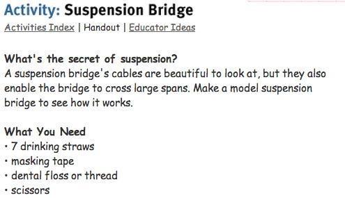 Suspension Bridge Activity | PBS LearningMedia
