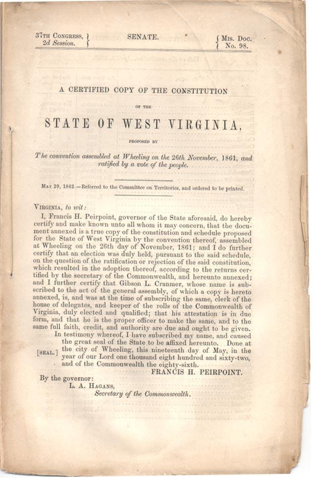 This Week in West Virginia History March 26 | WV Constitution | PBS ...