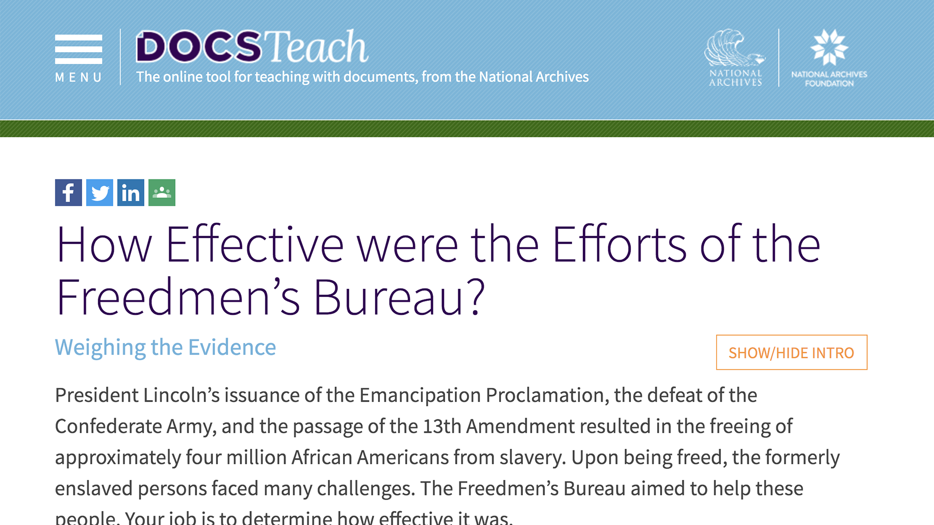 How Effective were the Efforts of the Freedmen's Bureau? | PBS ...