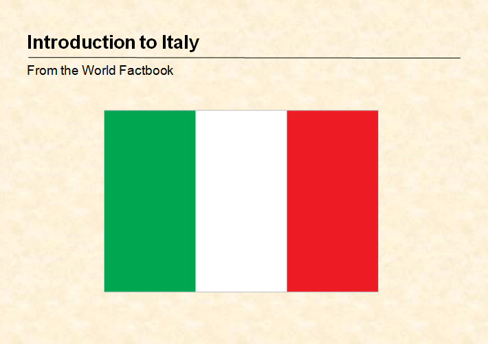 Introduction to Italy | PBS LearningMedia
