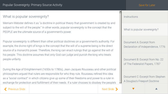 Popular Sovereignty: Primary Source Activity | Social Studies ...