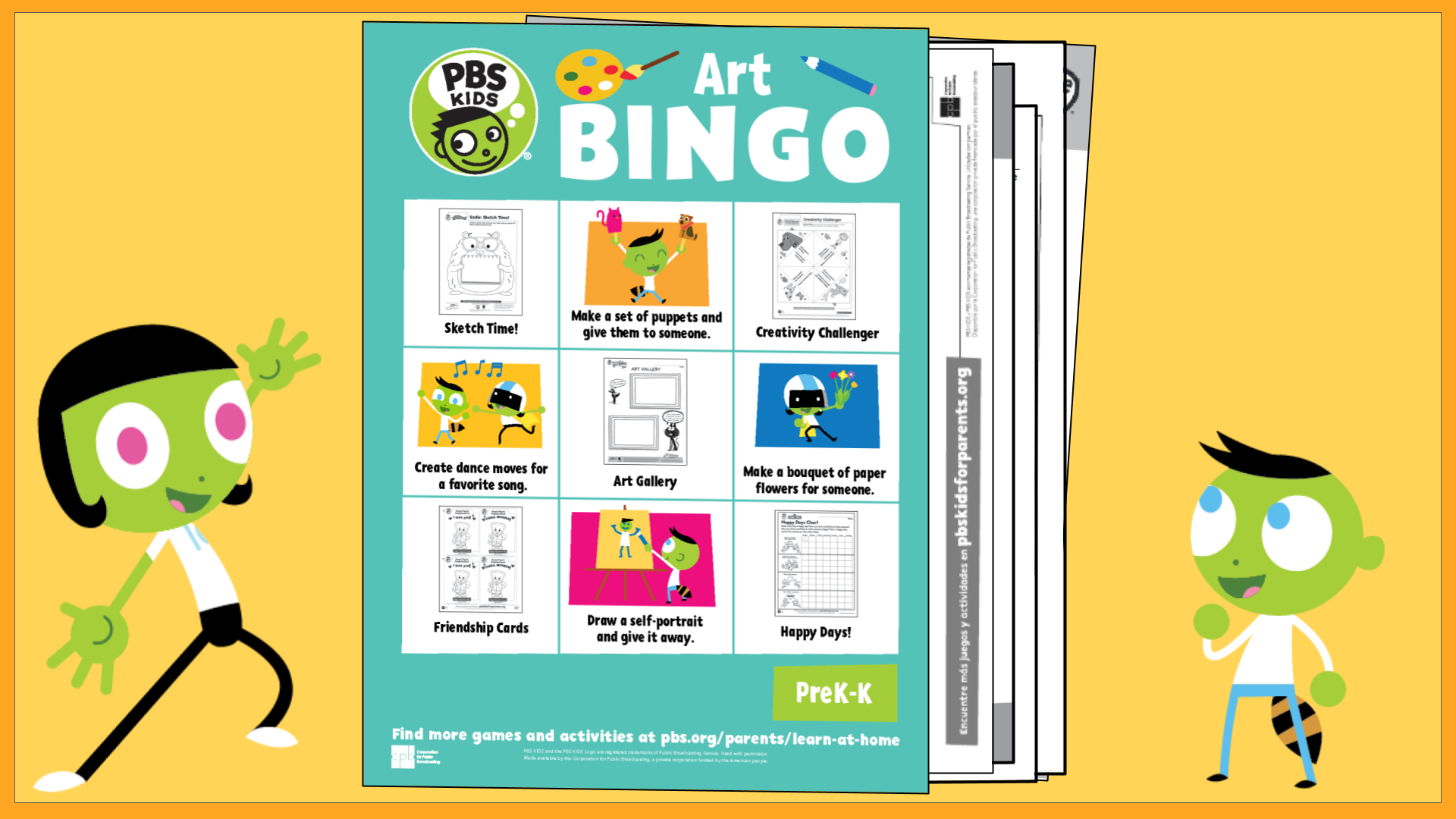Art Bingo: PreK and K | PBS KIDS | PBS LearningMedia