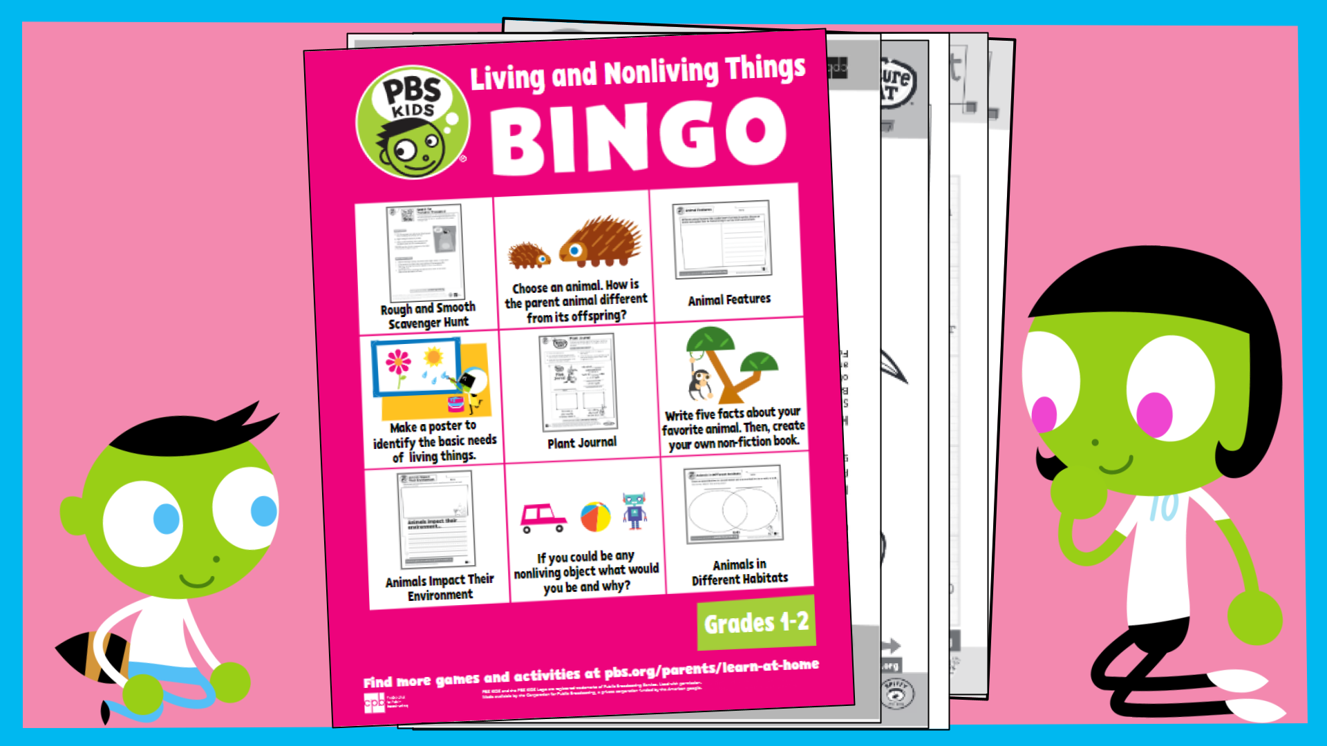 Living and Nonliving Things Bingo: Grades 1 and 2 | PBS KIDS | PBS ...