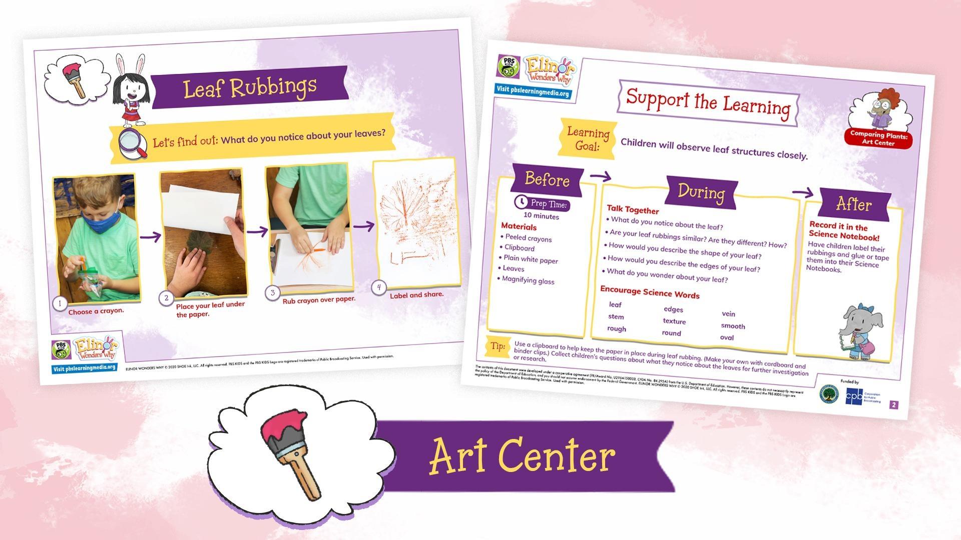 Center Card | Leaf Rubbings | PBS LearningMedia