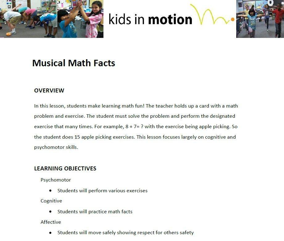 Musical Math Facts : Lesson Plan | PBS LearningMedia
