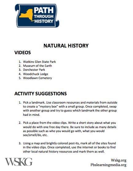 Natural History Activities | PBS LearningMedia