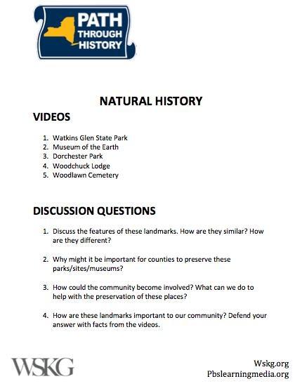 Natural History Discussion Questions | PBS LearningMedia