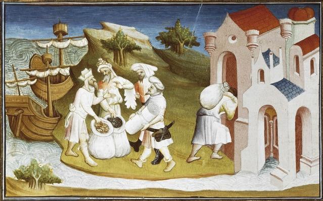 Transportation of Spices to the West and Unloading Spices in the East ...